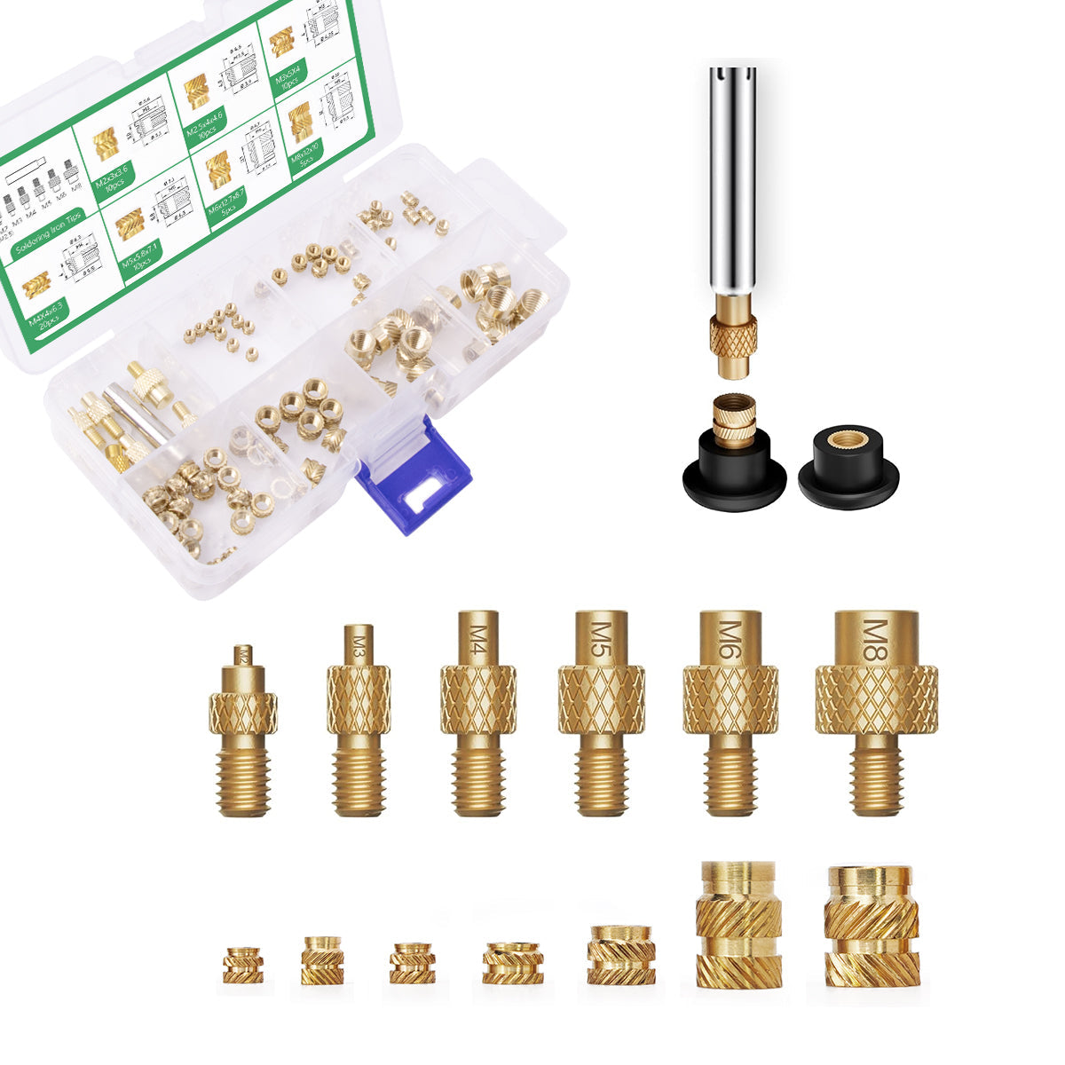 Mintion Heat Set Insert Tips and Threaded Inserts – 3Dsaga.com